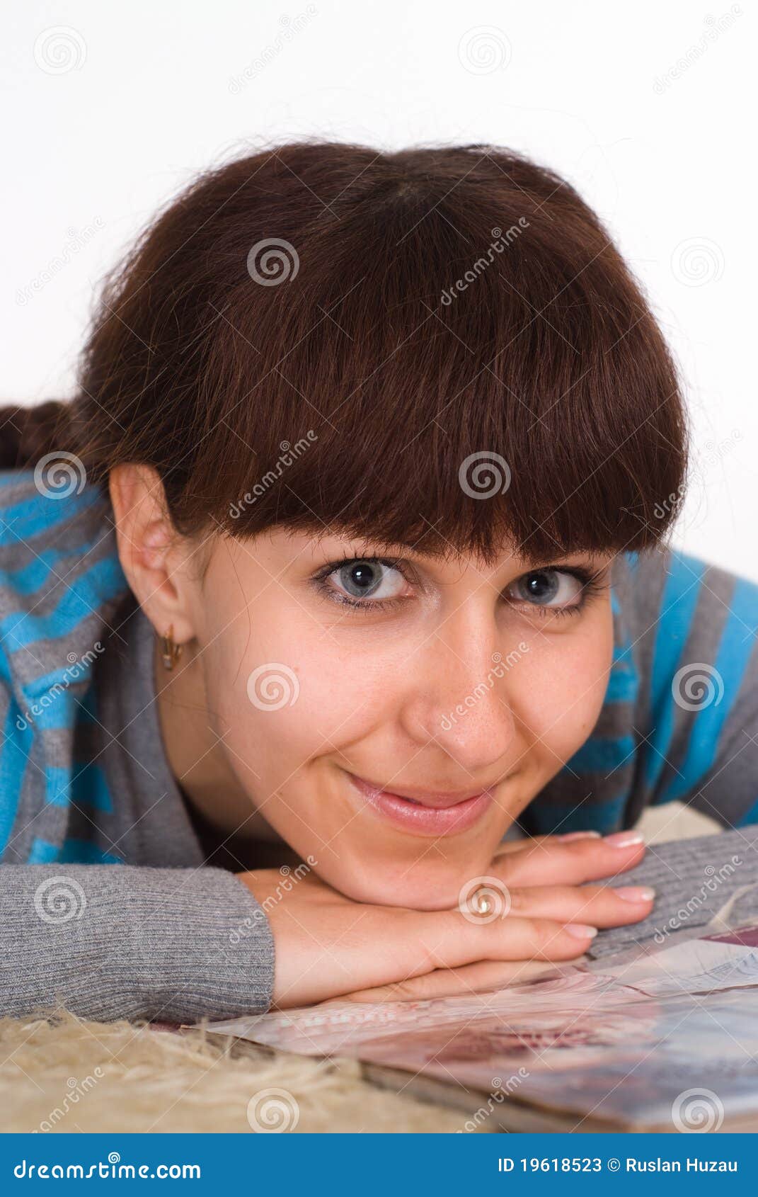 Beautiful Girl Smiling On The Carpet Stock Image - Image of natural ...