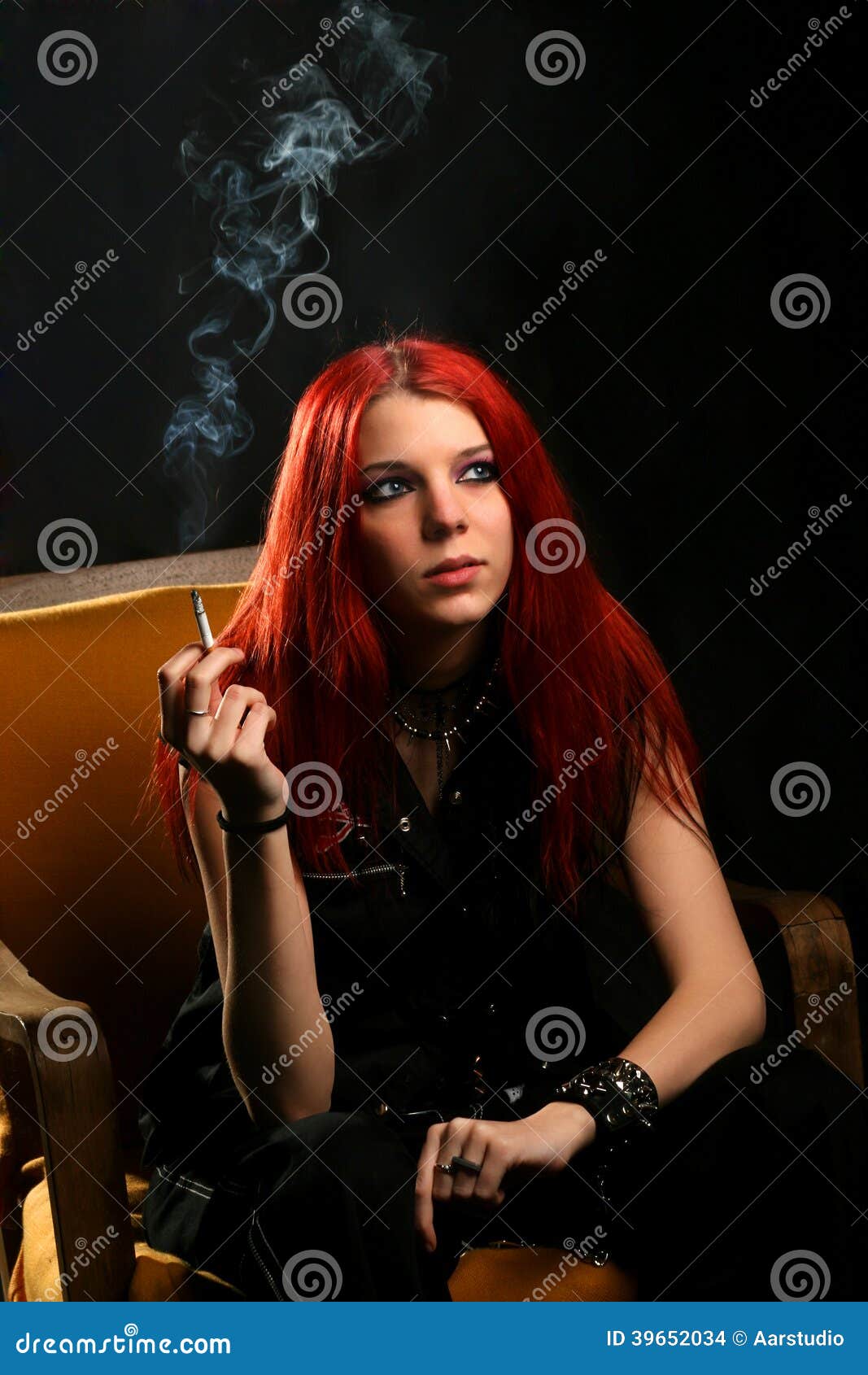 Beautiful girl smoking stock photo. Image of lady, europe - 39652034