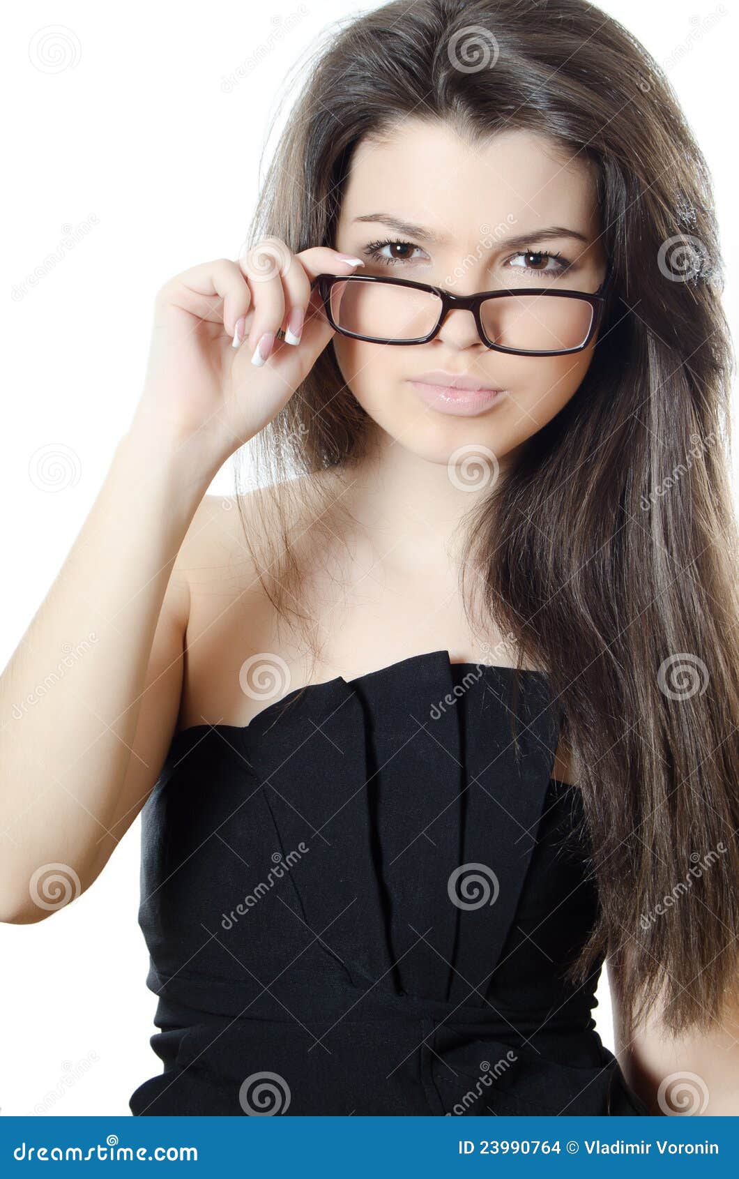 The Beautiful Girl in Spectacles Stock Photo - Image of model, girl ...