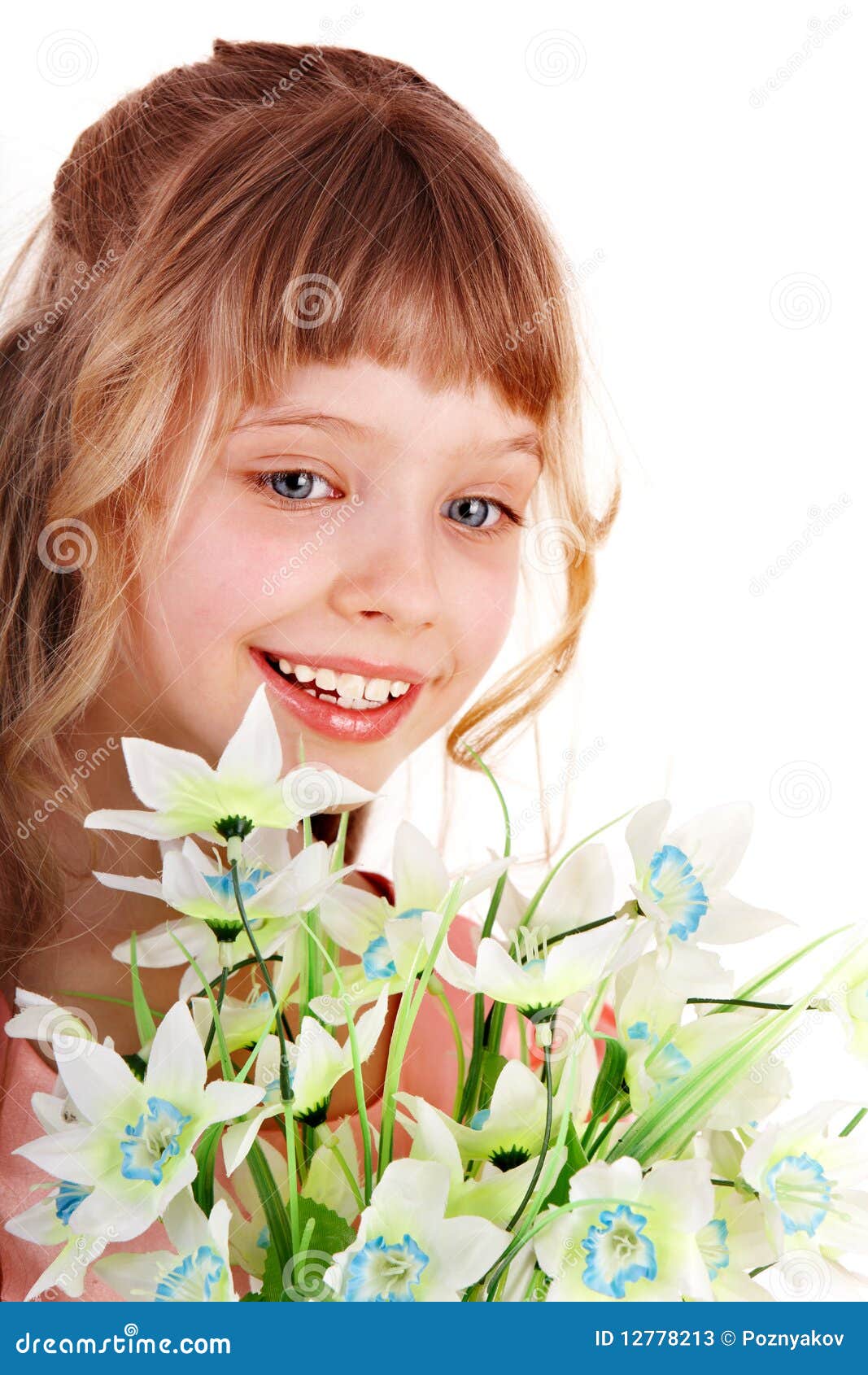 Beautiful Girl with Spring Flower. Stock Image - Image of beautiful ...