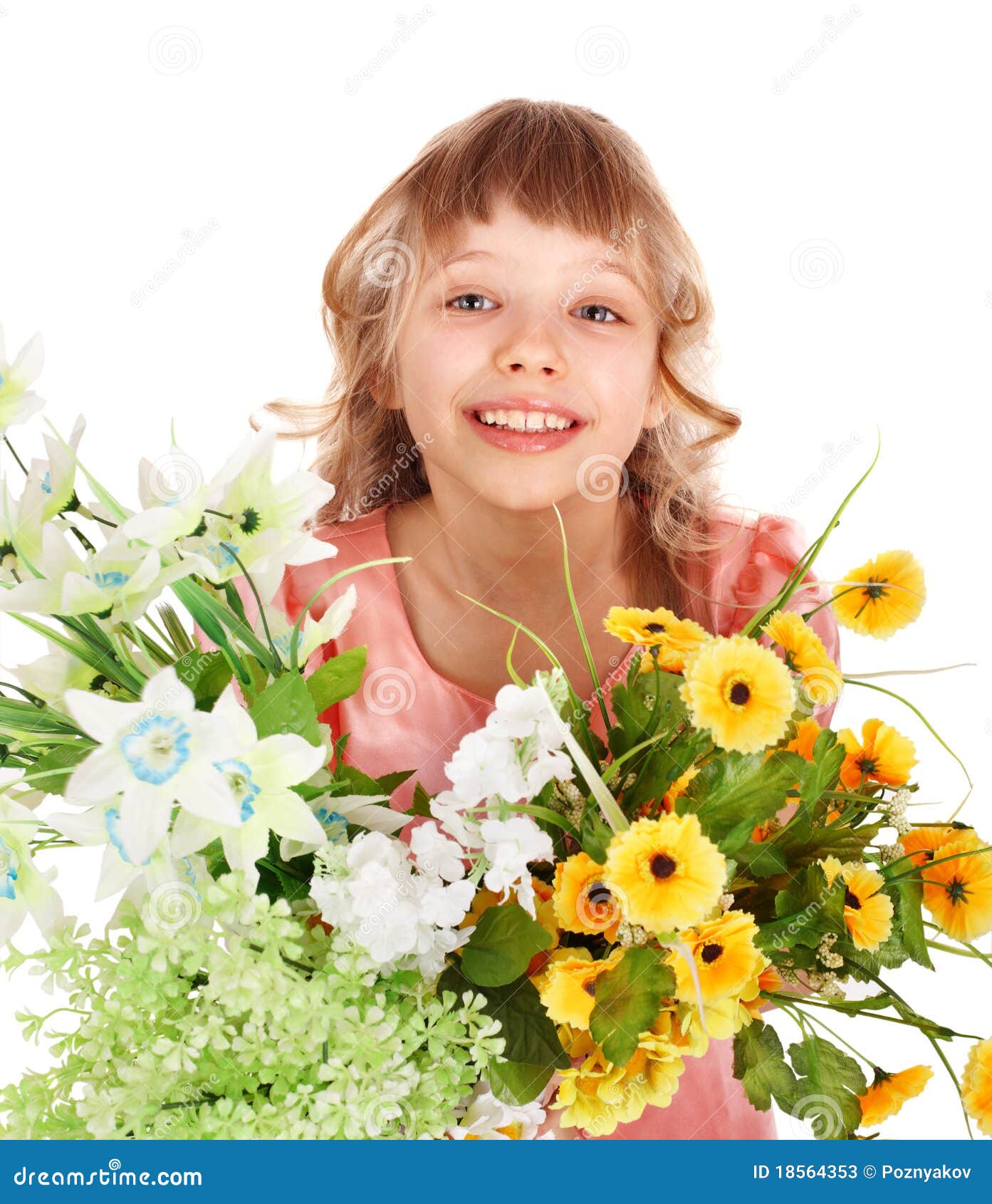 Beautiful Girl with Spring Flower. Stock Image - Image of glamour ...