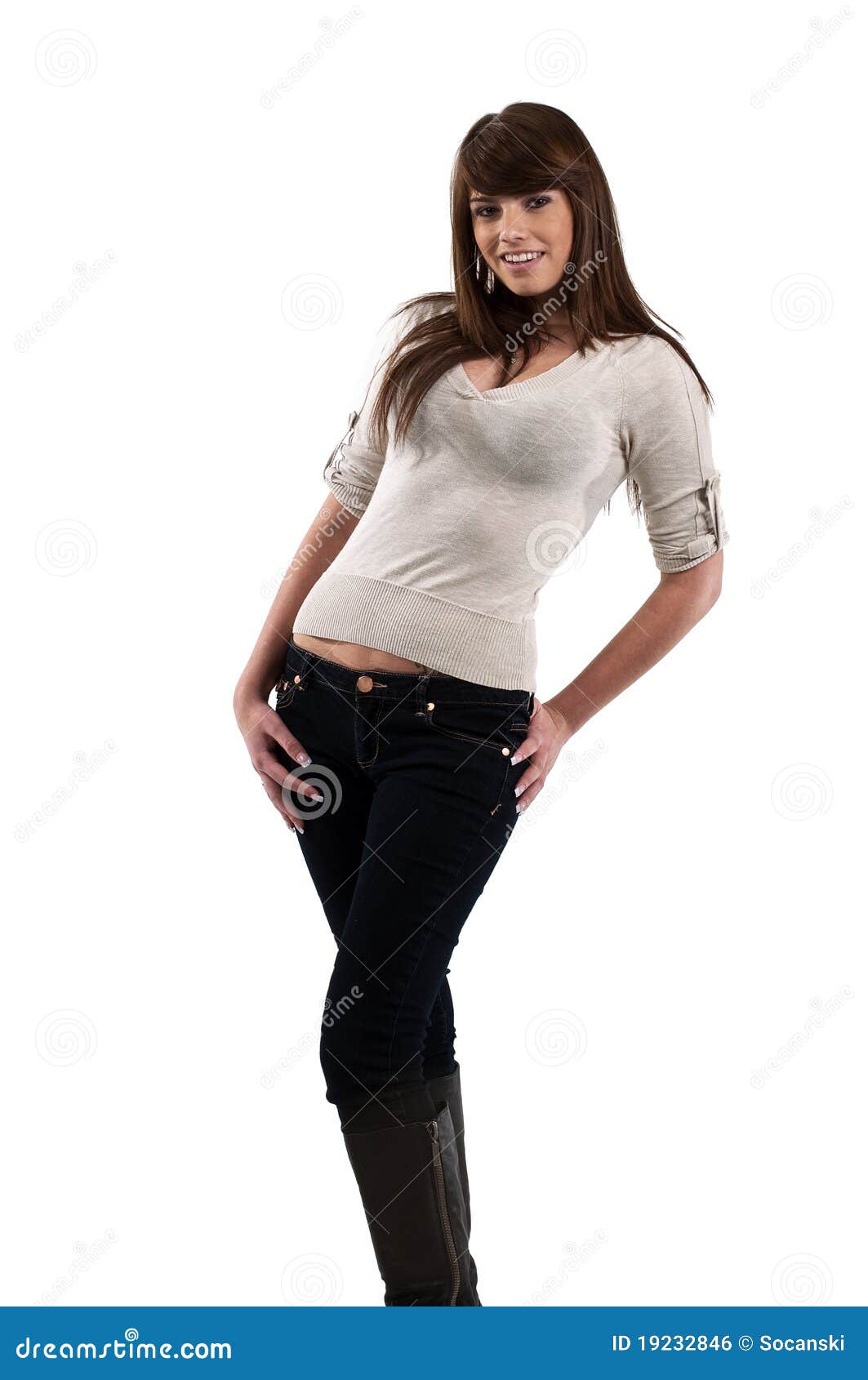 Beautiful Girl Standing stock photo. Image of hair, adorable - 19232846