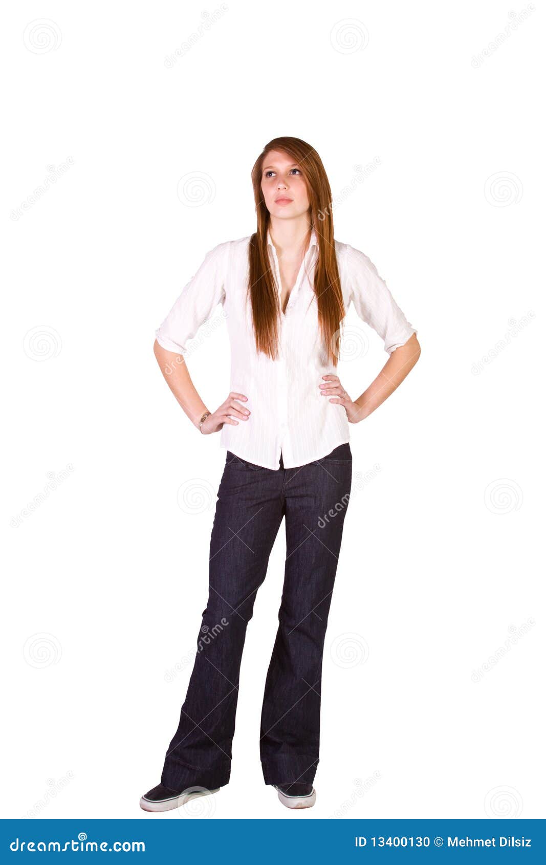 Beautiful Girl Standing Up stock photo. Image of fashion - 13400130