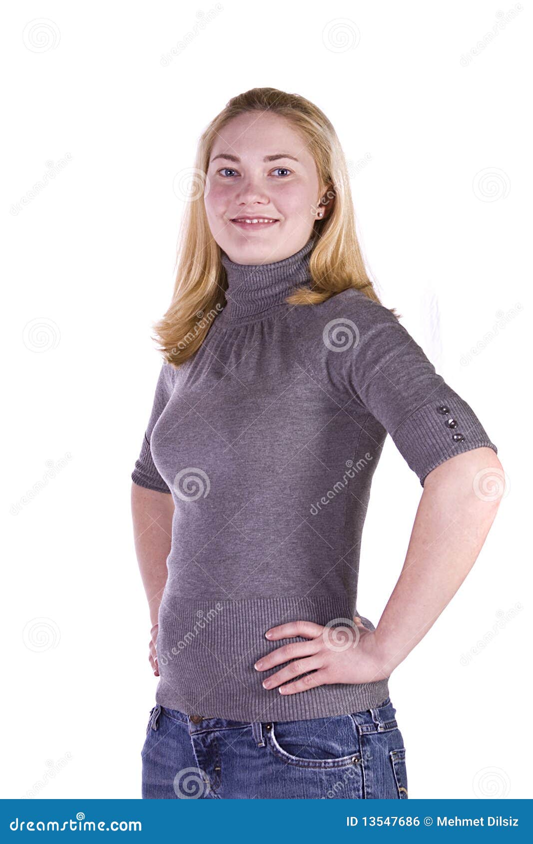 Beautiful Girl Standing Up stock photo. Image of face - 13547686