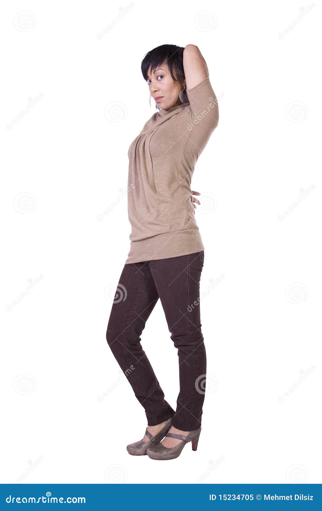 Beautiful Girl Standing Up stock image. Image of face - 15234705