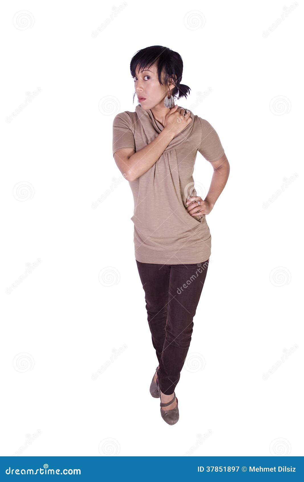 Beautiful Girl Standing Up stock image. Image of lady - 37851897