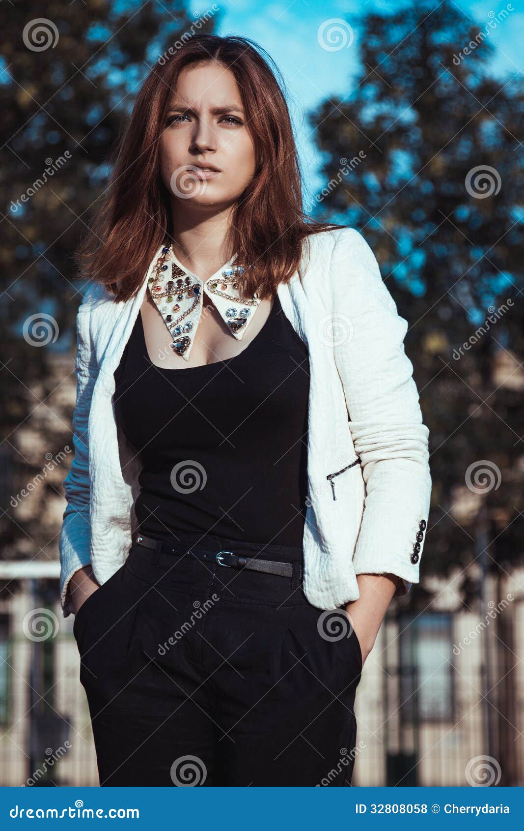 Beautiful Girl with Strong Look Stock Photo - Image of outside, style ...