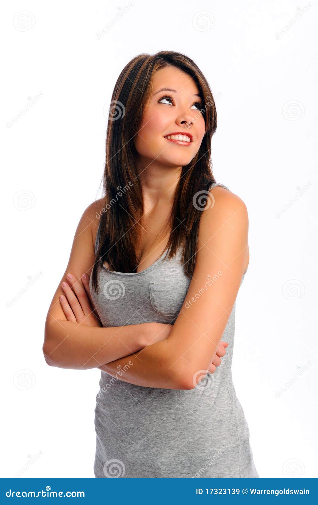 Beautiful girl in studio stock image. Image of portrait - 17323139