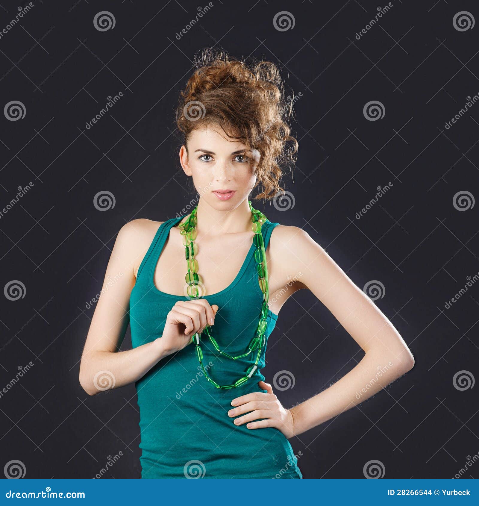 Beautiful Girl Studio Portrait Stock Photo - Image of luxury, long ...