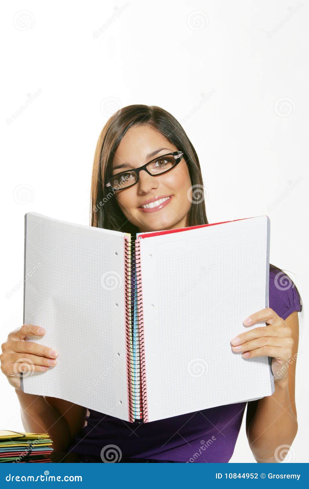 Beautiful girl studying. stock photo. Image of confident - 10844952