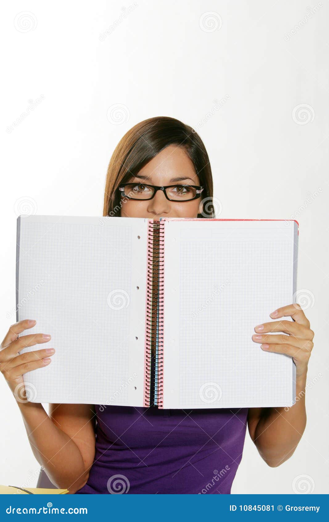 Beautiful girl studying. stock image. Image of college - 10845081