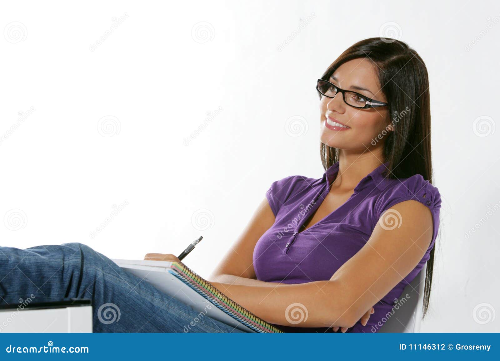 Beautiful girl studying stock photo. Image of beautiful - 11146312