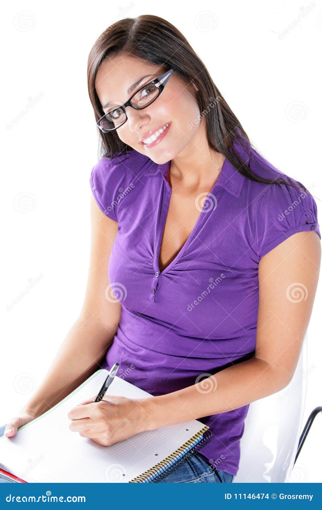 Beautiful girl studying stock photo. Image of girl, beautiful - 11146474