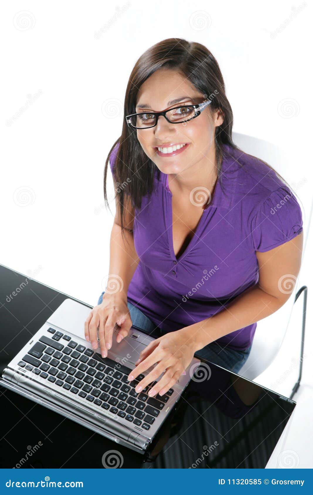 Beautiful girl studying stock image. Image of business - 11320585