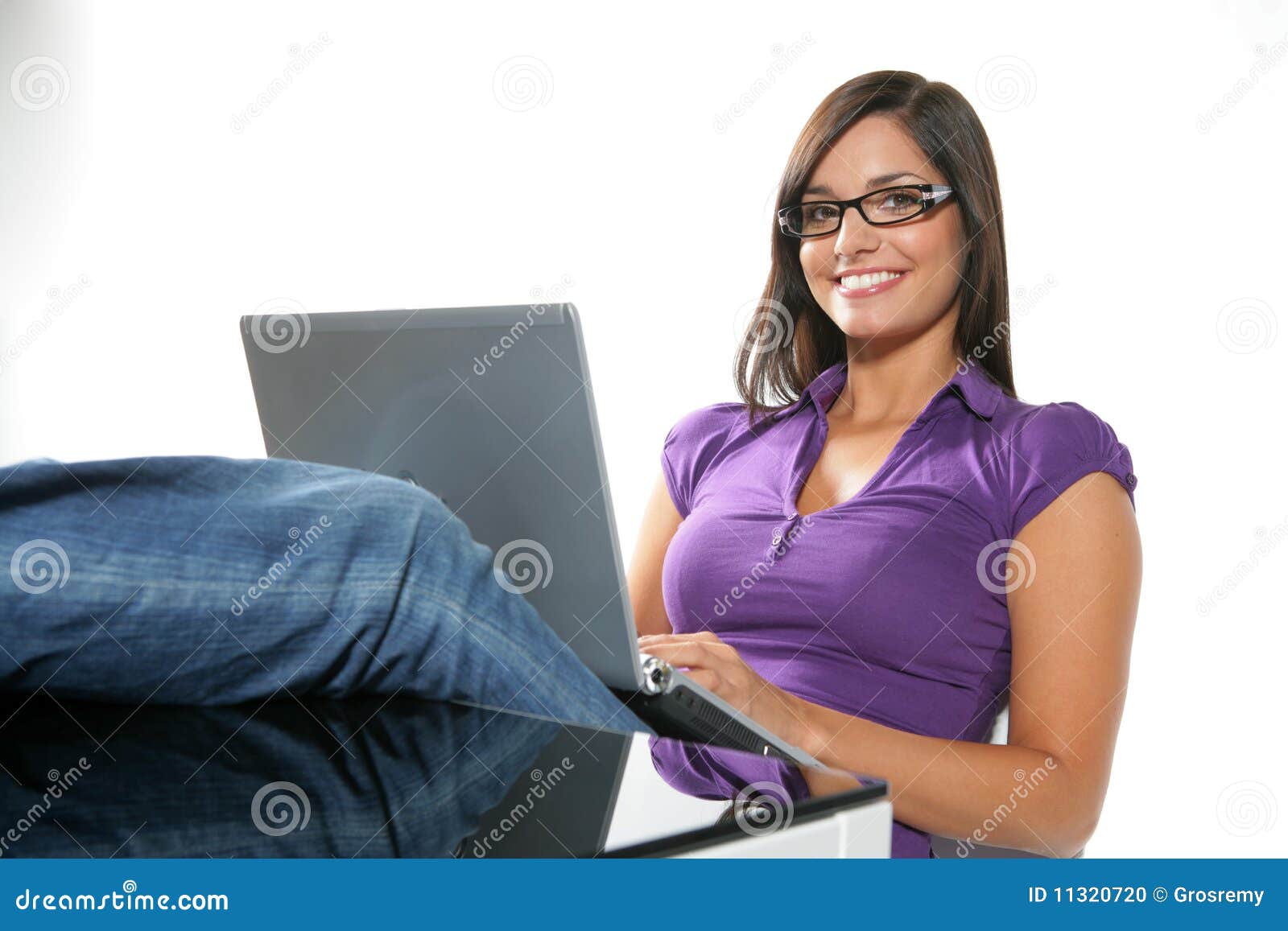 Beautiful girl studying stock photo. Image of attractive - 11320720