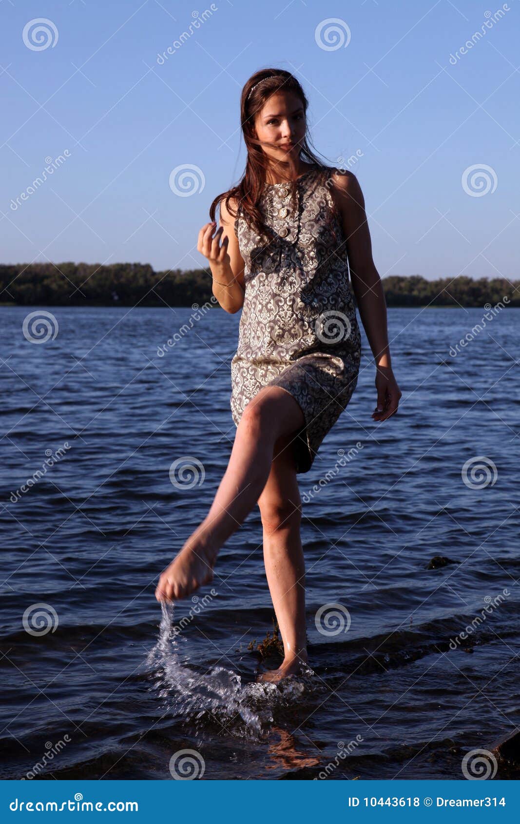 Beautiful Girl at Sunset Time Stock Photo - Image of beautiful, evening ...