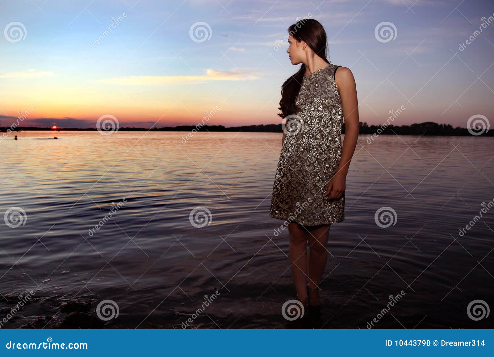 Beautiful Girl at Sunset Time Stock Photo - Image of beautiful ...