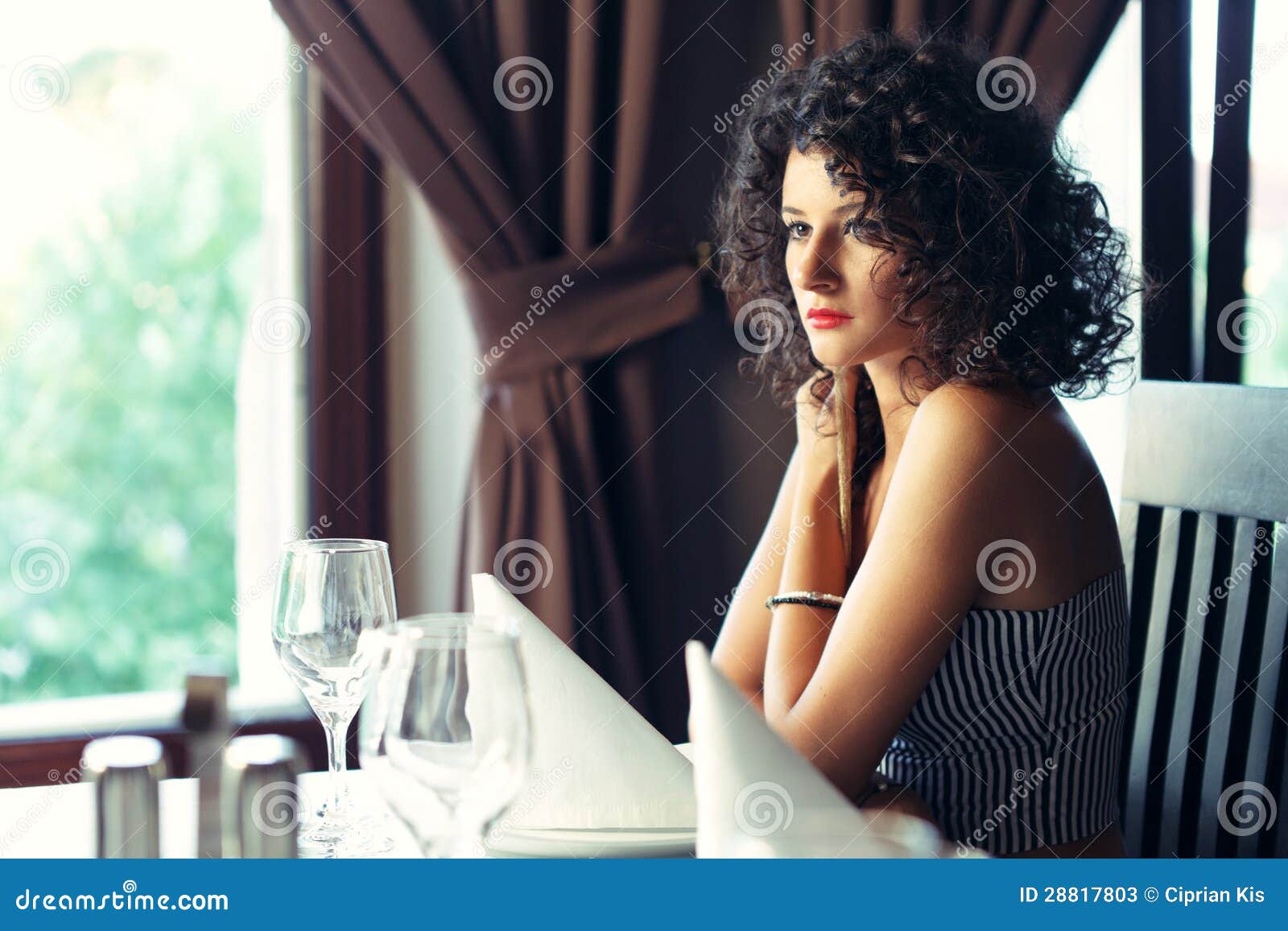 Beautiful girl at table stock image. Image of holiday - 28817803