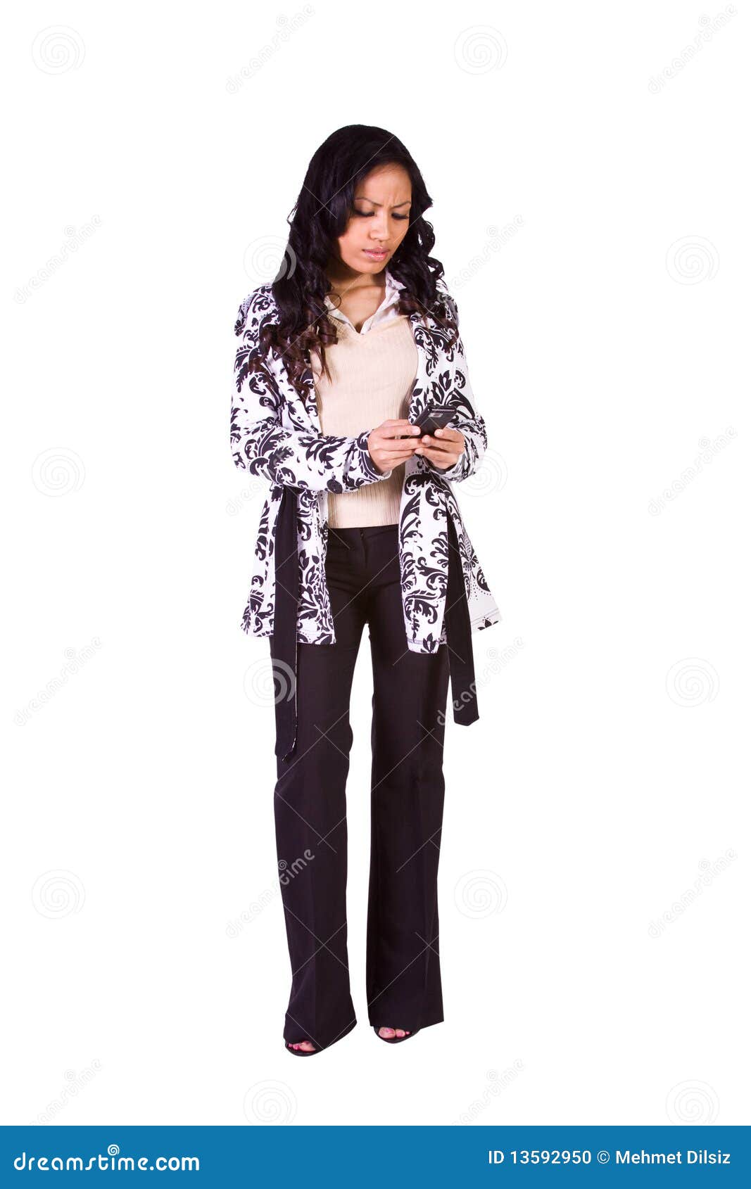 Beautiful Girl Texting stock photo. Image of attractive - 13592950