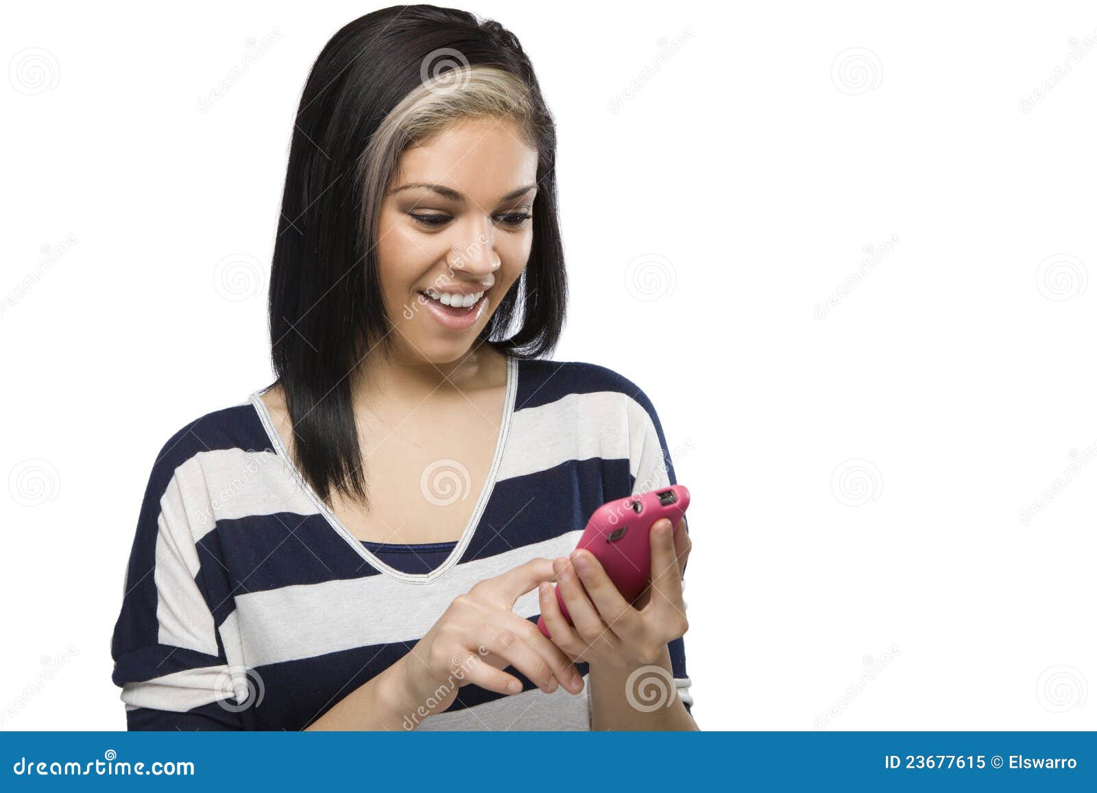 Beautiful Girl Texting stock image. Image of girl, holding - 23677615