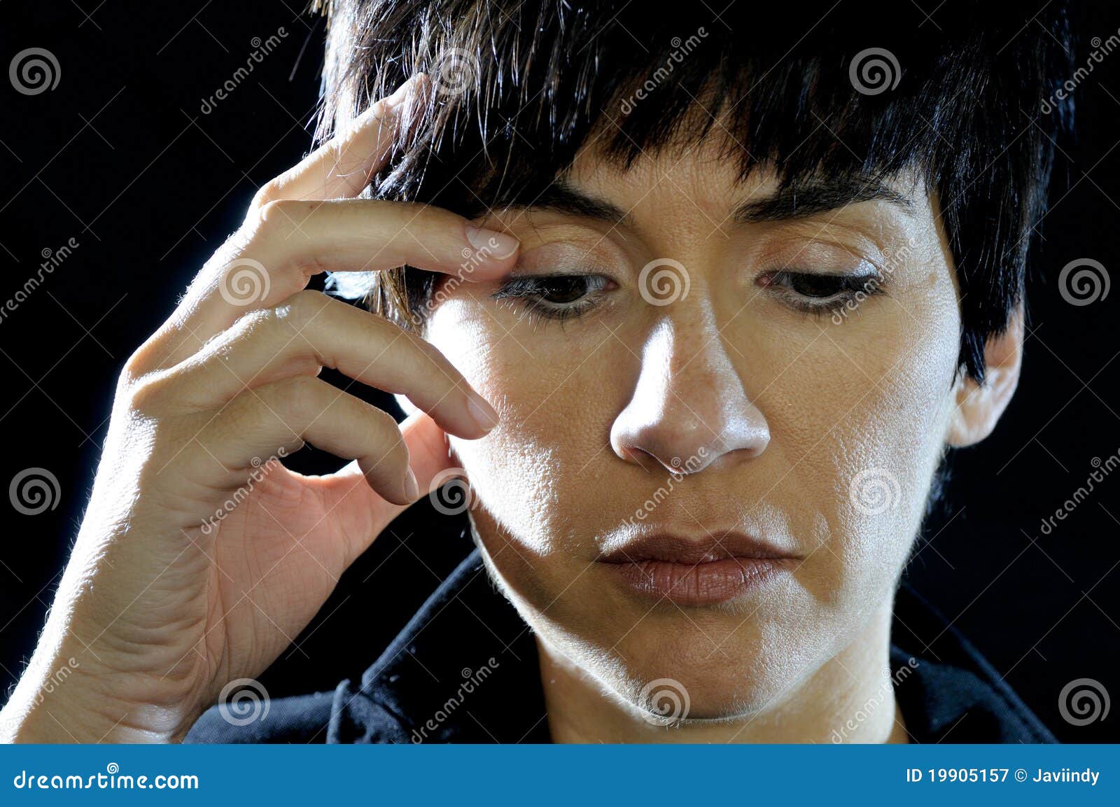 Beautiful girl thinking stock image. Image of female - 19905157