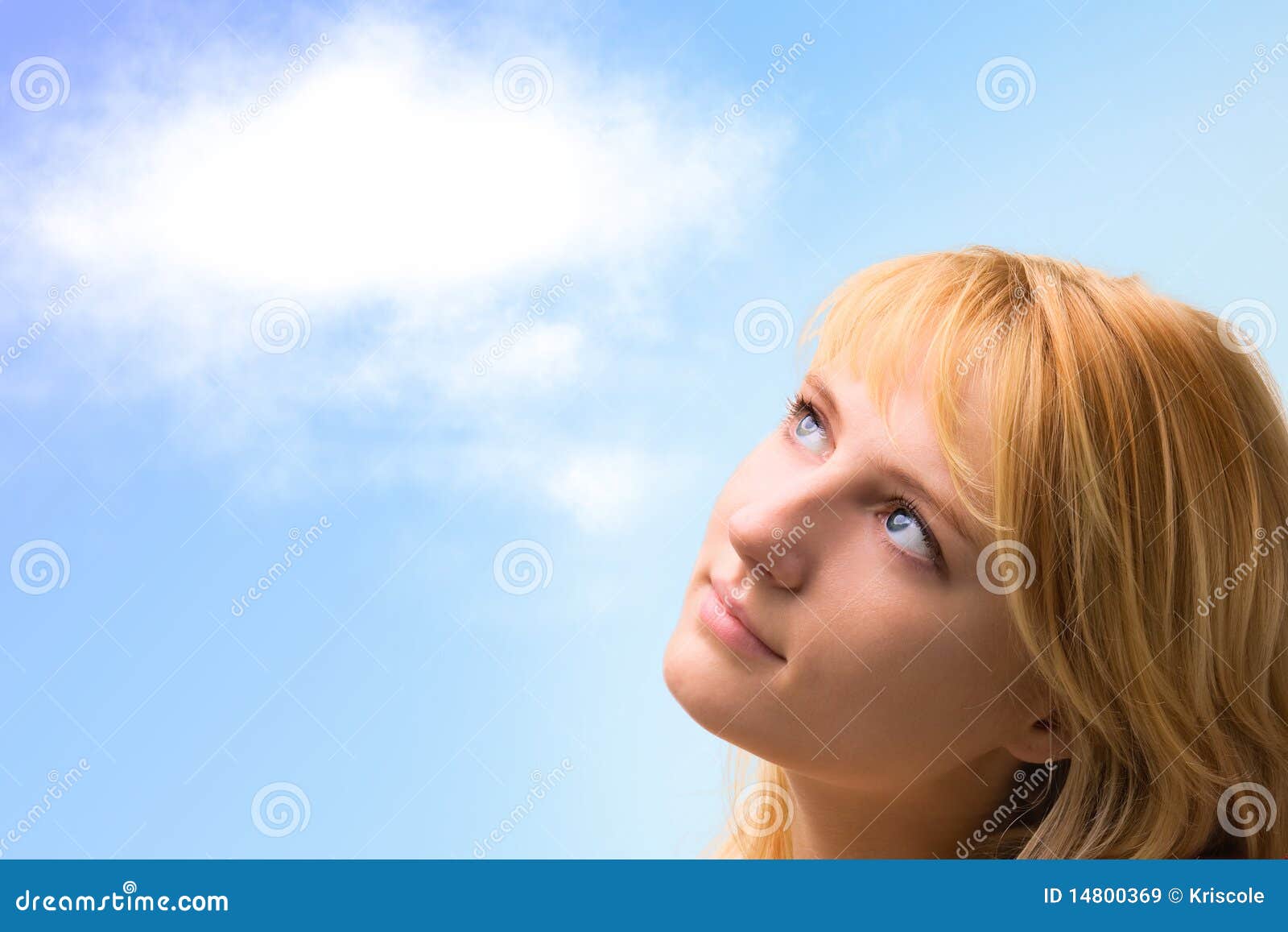 Beautiful Girl Thinks about.. Stock Image - Image of advertisement ...