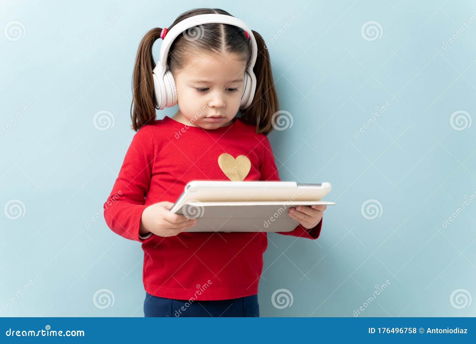 Beautiful Girl Using Technology Stock Photo - Image of portrait, years ...