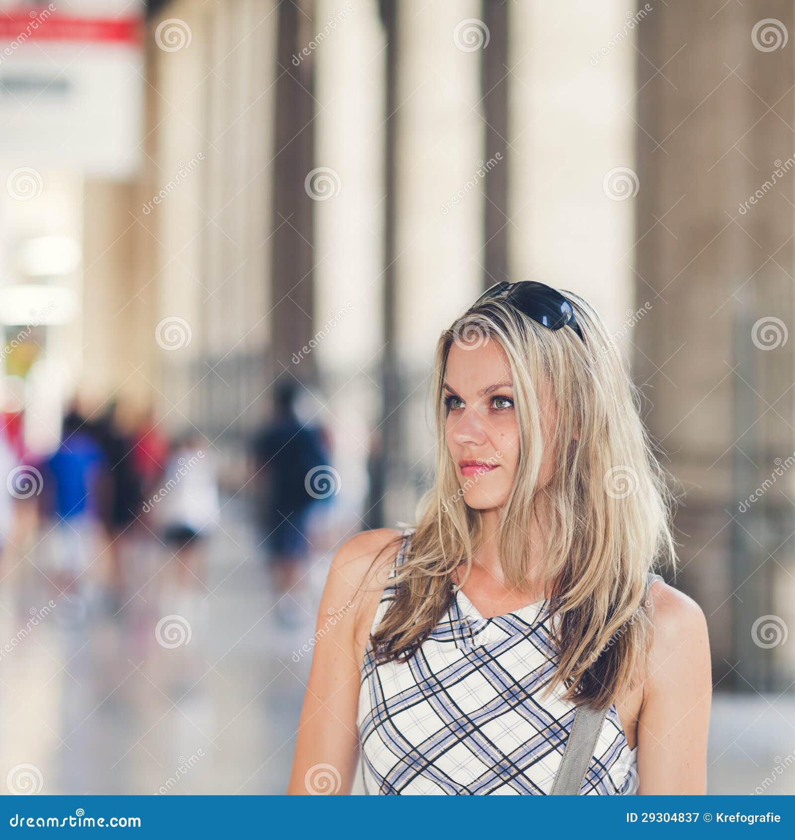 Beautiful Girl is Waiting at the Railway Terminal Stock Image - Image ...