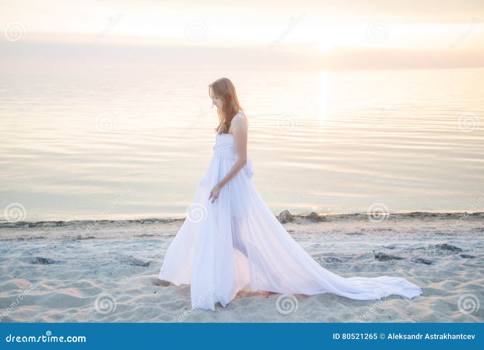 Beautiful Girl Walking on the Beach. Stock Image - Image of resting ...