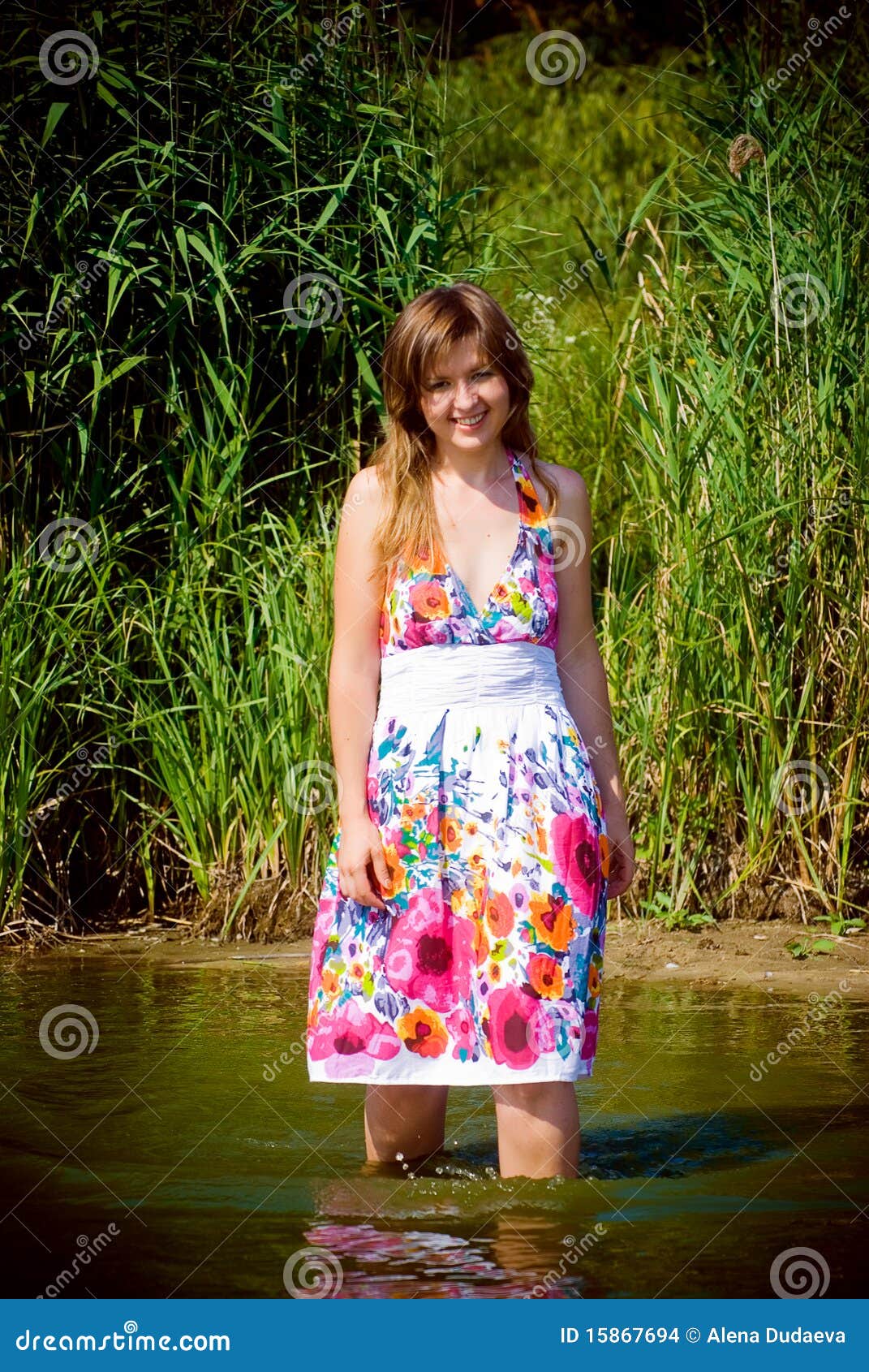 Beautiful girl in water stock photo. Image of joyful - 15867694