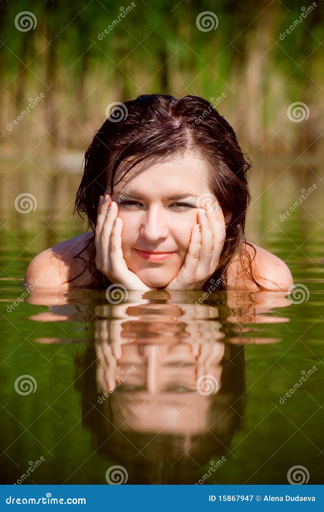 Beautiful girl in water stock image. Image of beauty - 15867947