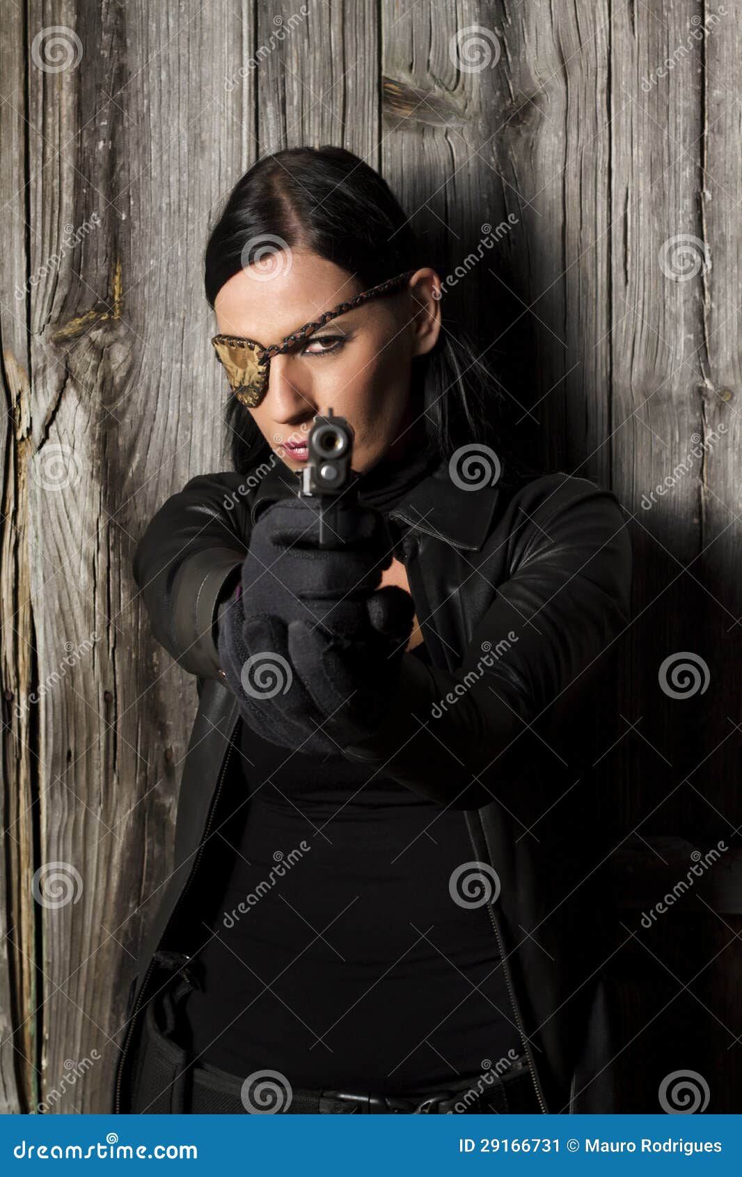 Beautiful girl with weapon stock image. Image of body - 29166731