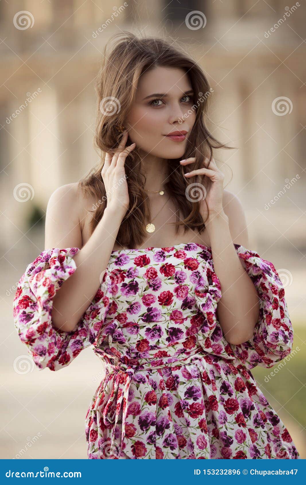 Beautiful Girl is Walking in Paris, France, Summer Time Stock Photo ... Beautiful Girl is Walking in Paris, France, Summer Time Stock Photo ...