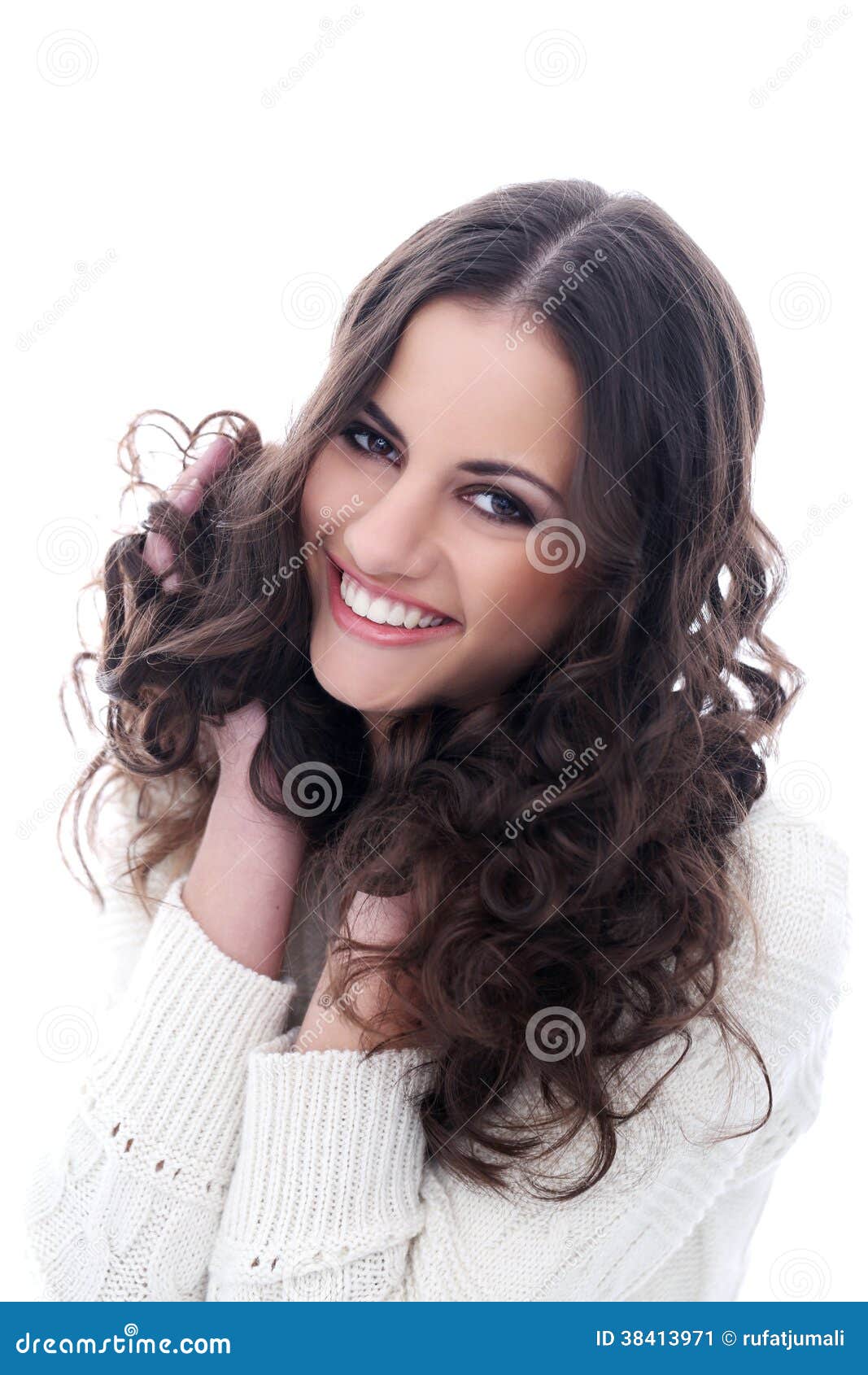 Beautiful Girl on a White Background Stock Image - Image of gorgeous ...