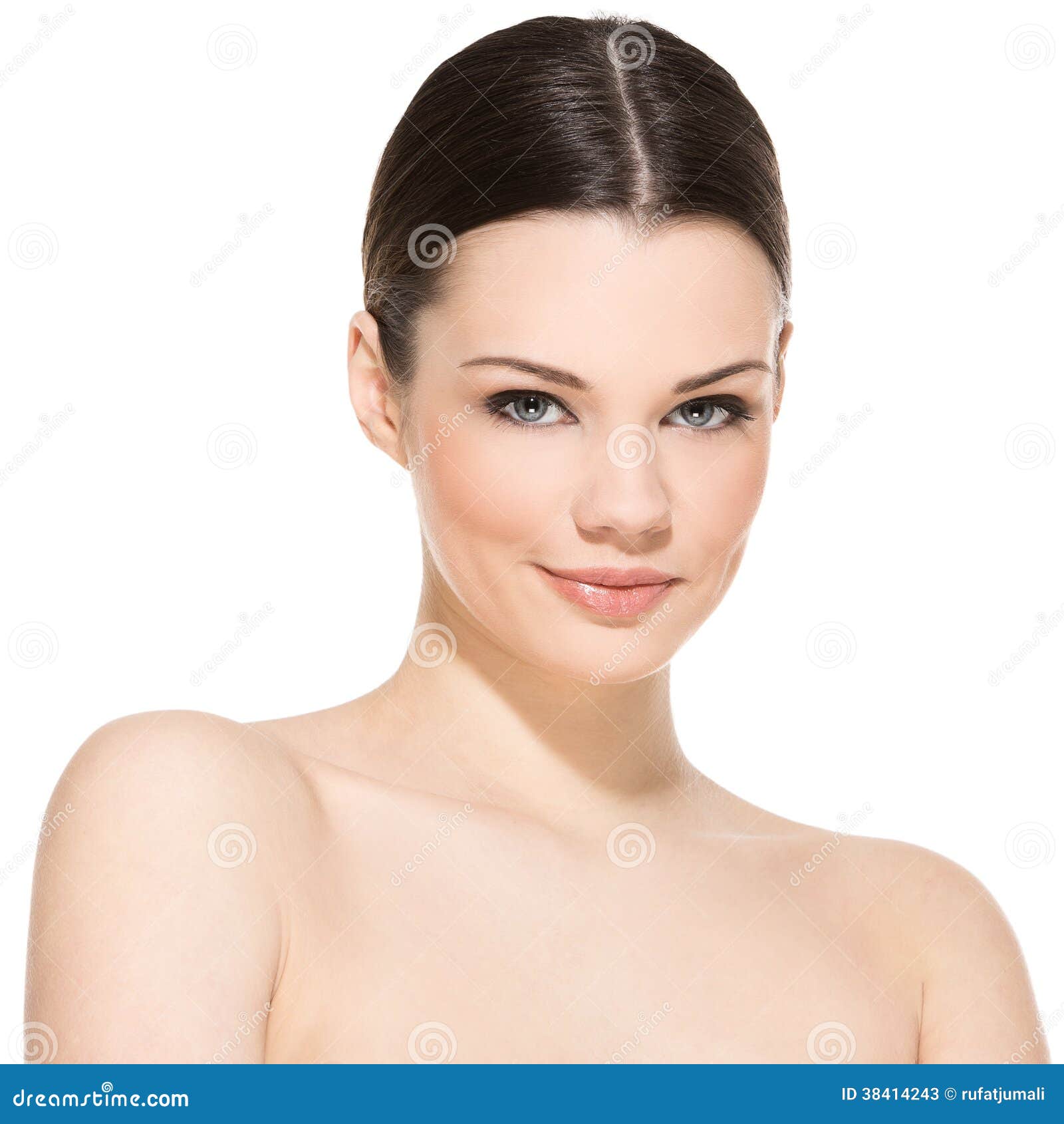 Beautiful Girl on a White Background Stock Image - Image of lovely ...