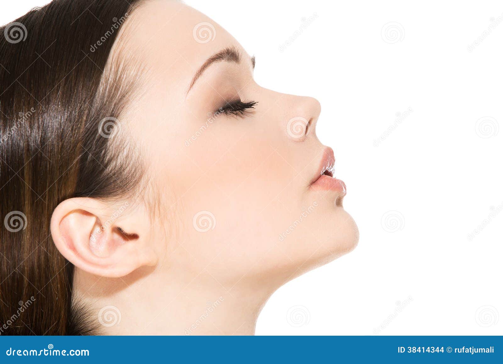 Beautiful Girl on a White Background Stock Photo - Image of charming ...