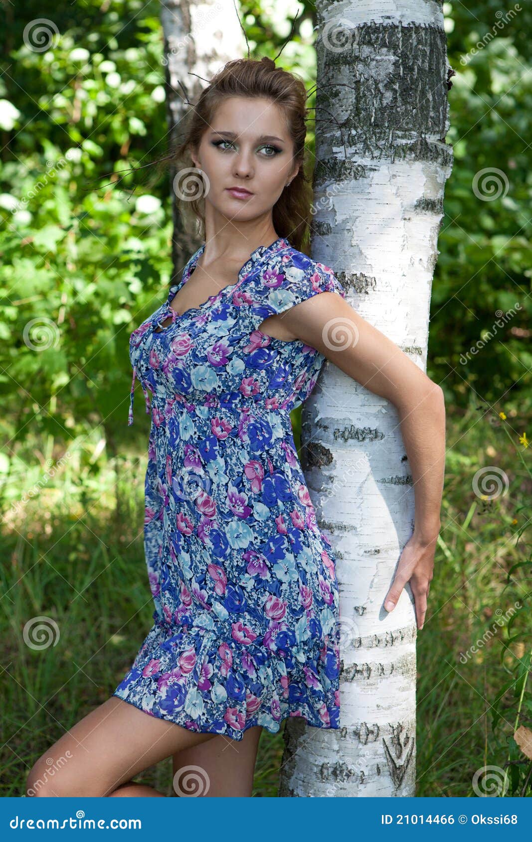 Beautiful Girl in the Woods Stock Photo - Image of tree, nature: 21014466