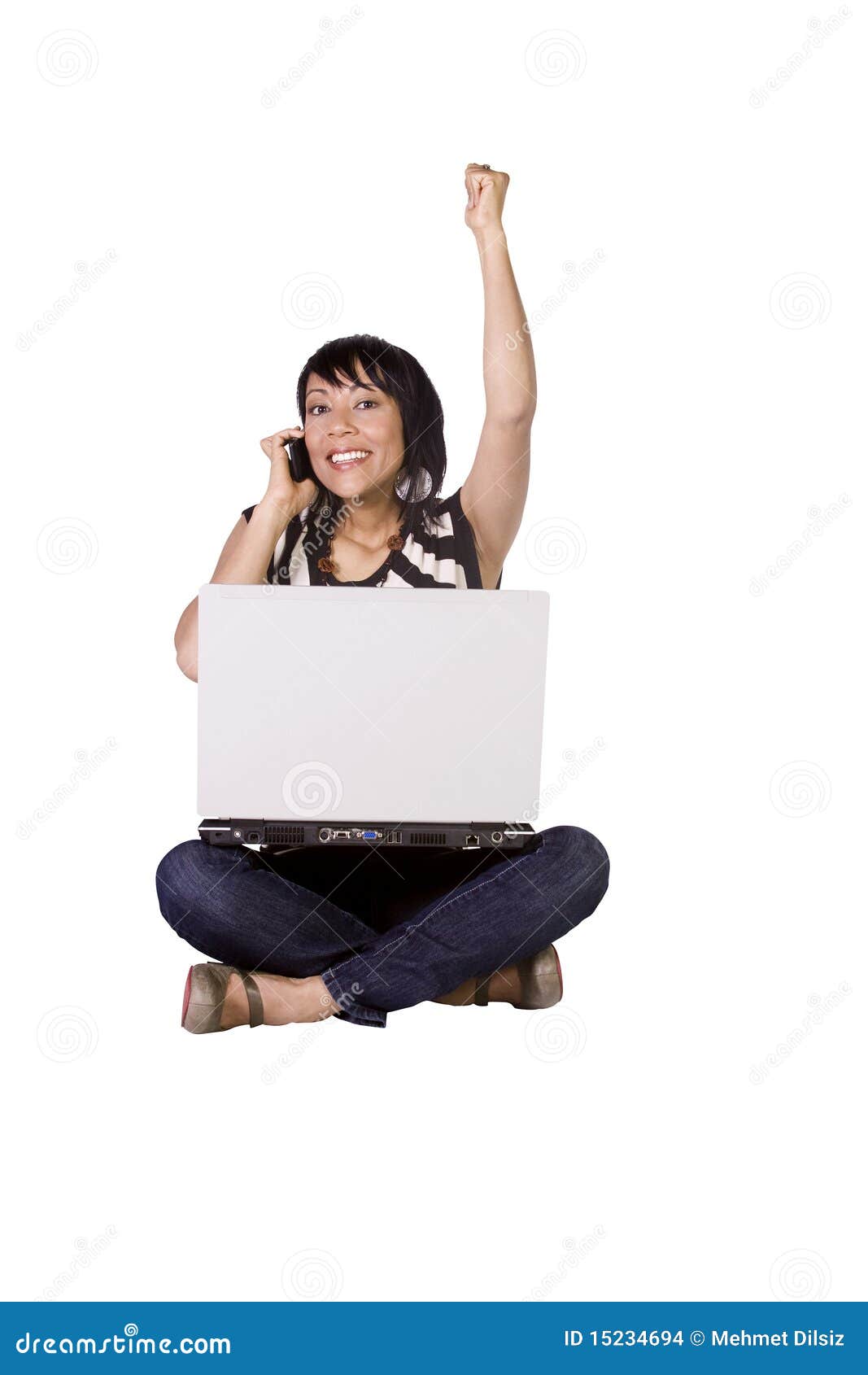 Beautiful Girl Working on Her Laptop Stock Photo - Image of girl ...