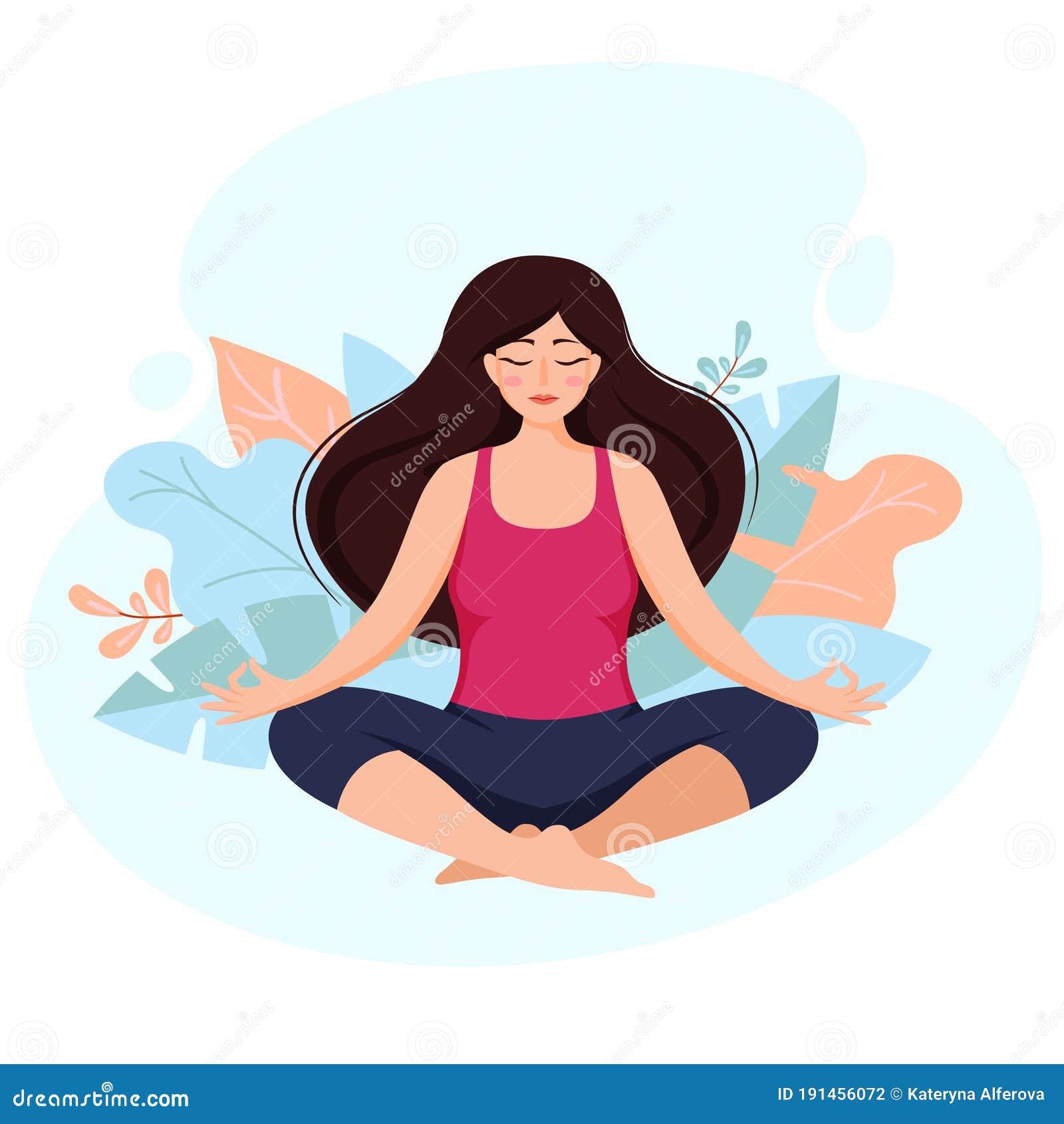 Beautiful Girl in Yoga Lotus Position. Young Woman Practice Meditation ... Beautiful Girl in Yoga Lotus Position. Young Woman Practice Meditation ...