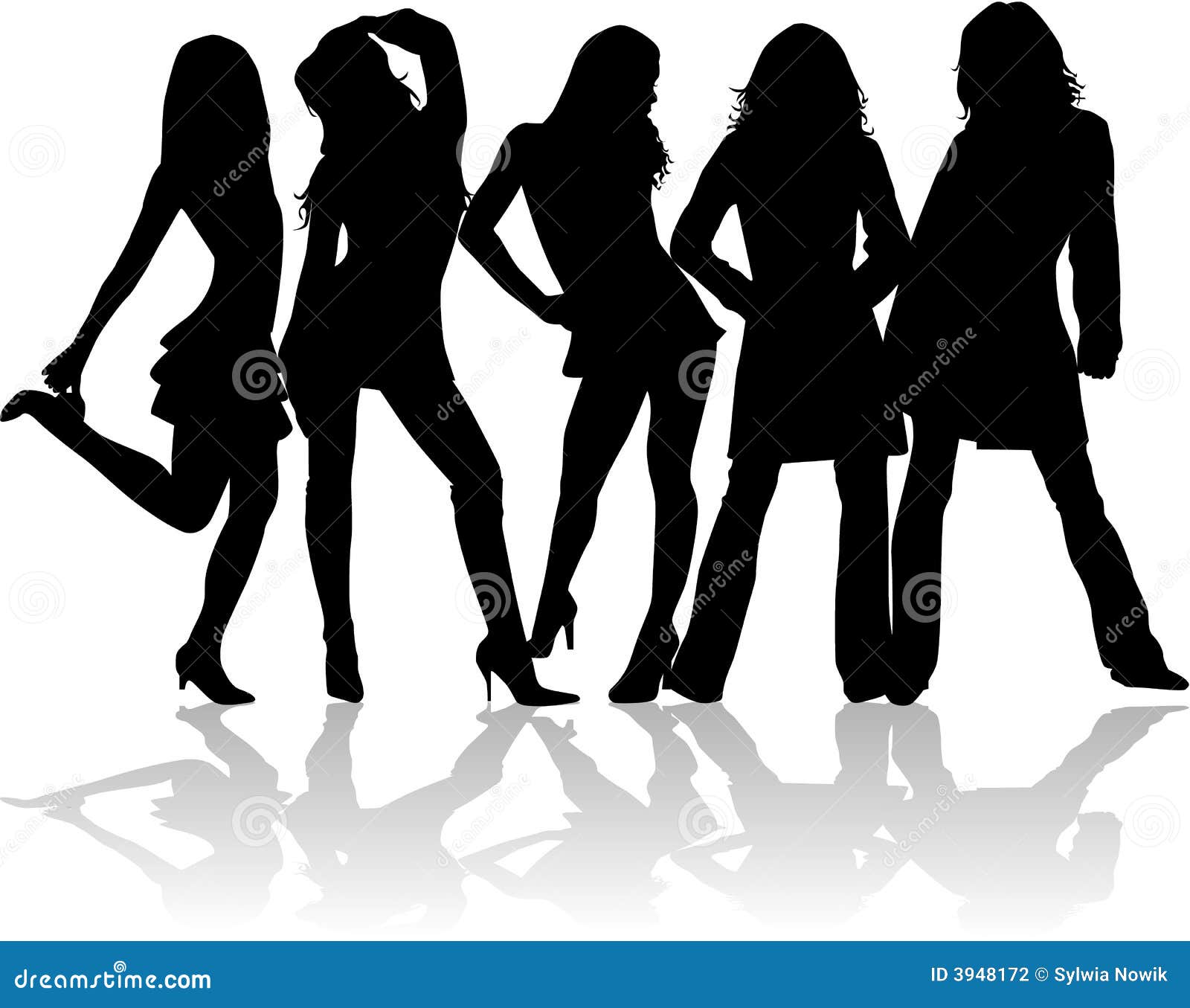 Beautiful girls stock vector. Illustration of concert - 3948172