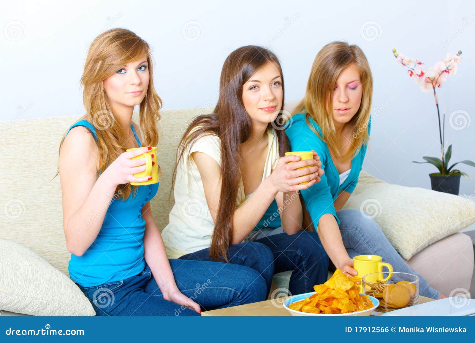Beautiful girls meeting stock photo. Image of lifestyle - 17912566