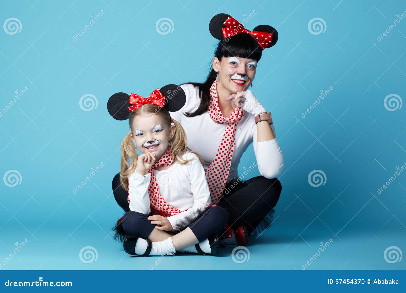Beautiful Girls with Mouse Masks Stock Photo - Image of lovely, happy ...