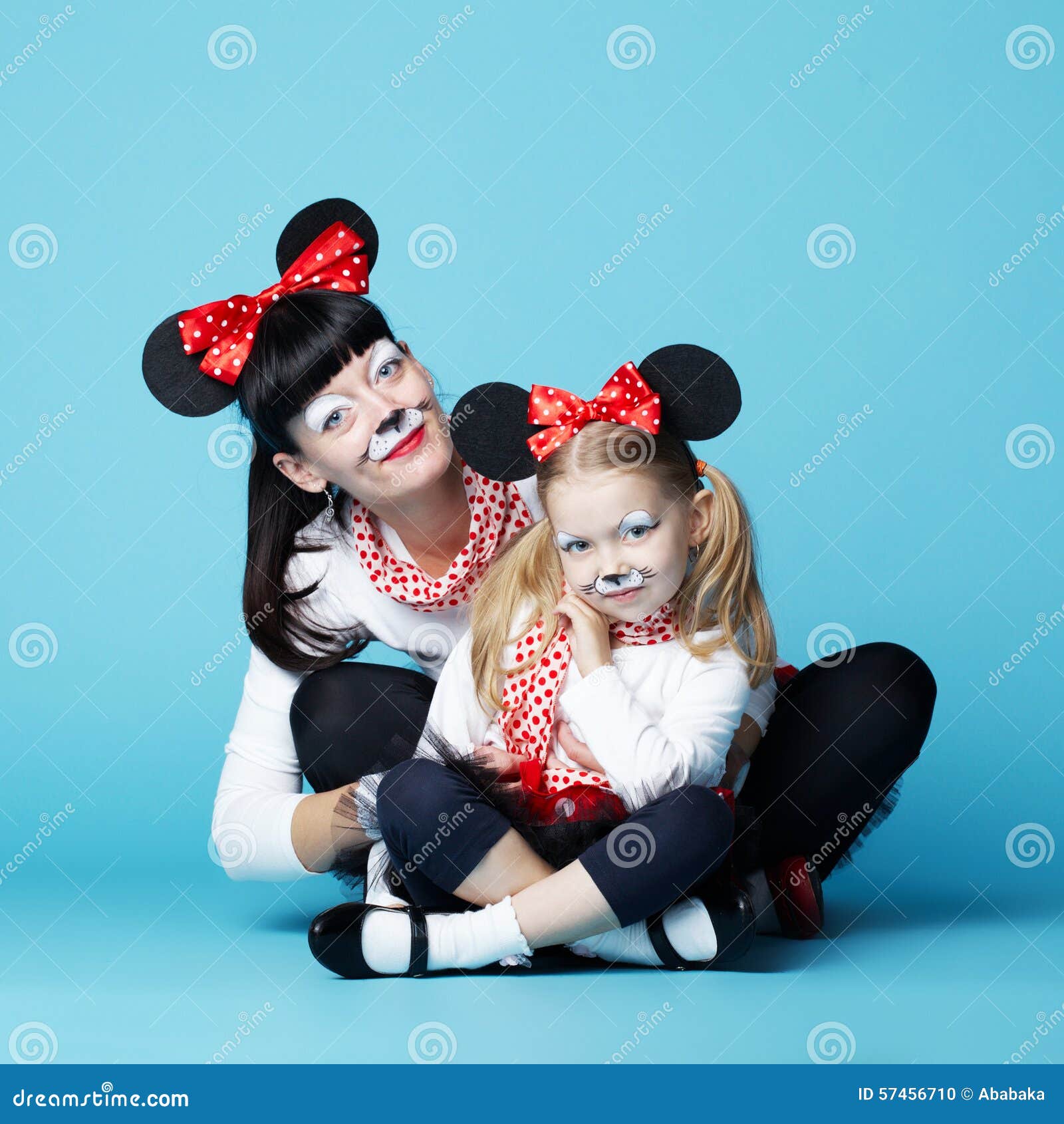 Beautiful Girls with Mouse Masks Stock Photo - Image of happiness ...