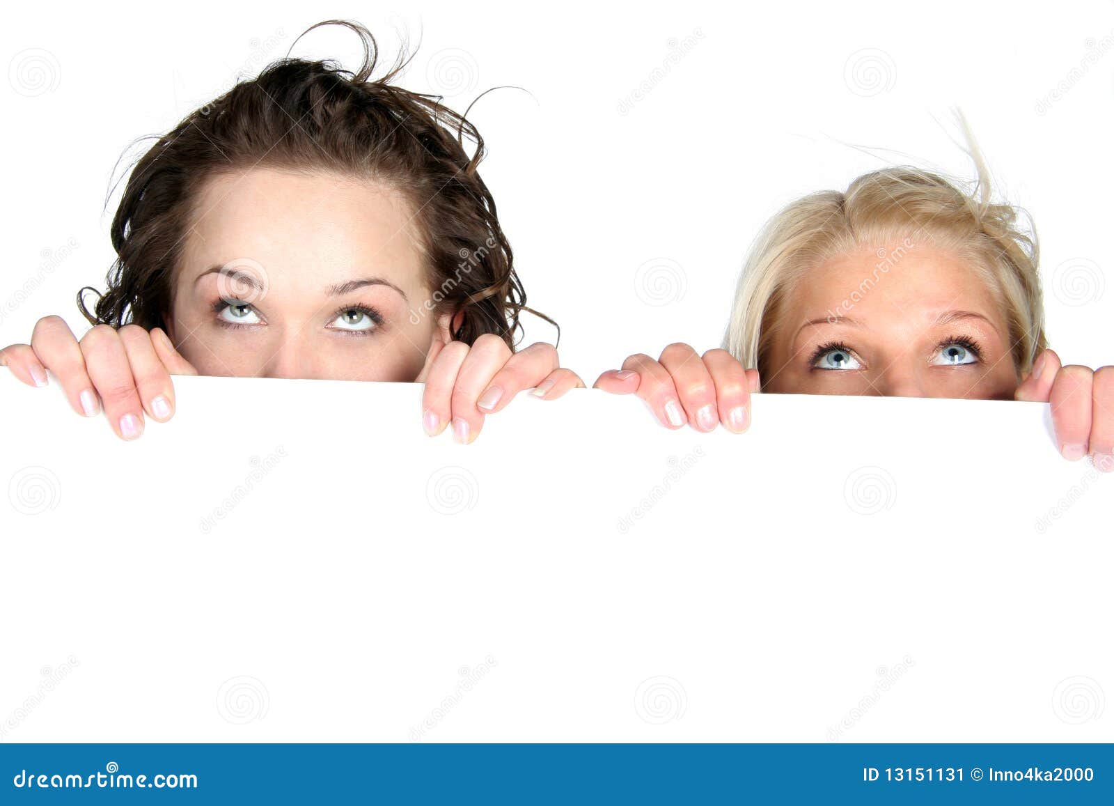 Beautiful girls peeking stock image. Image of high, women - 13151131