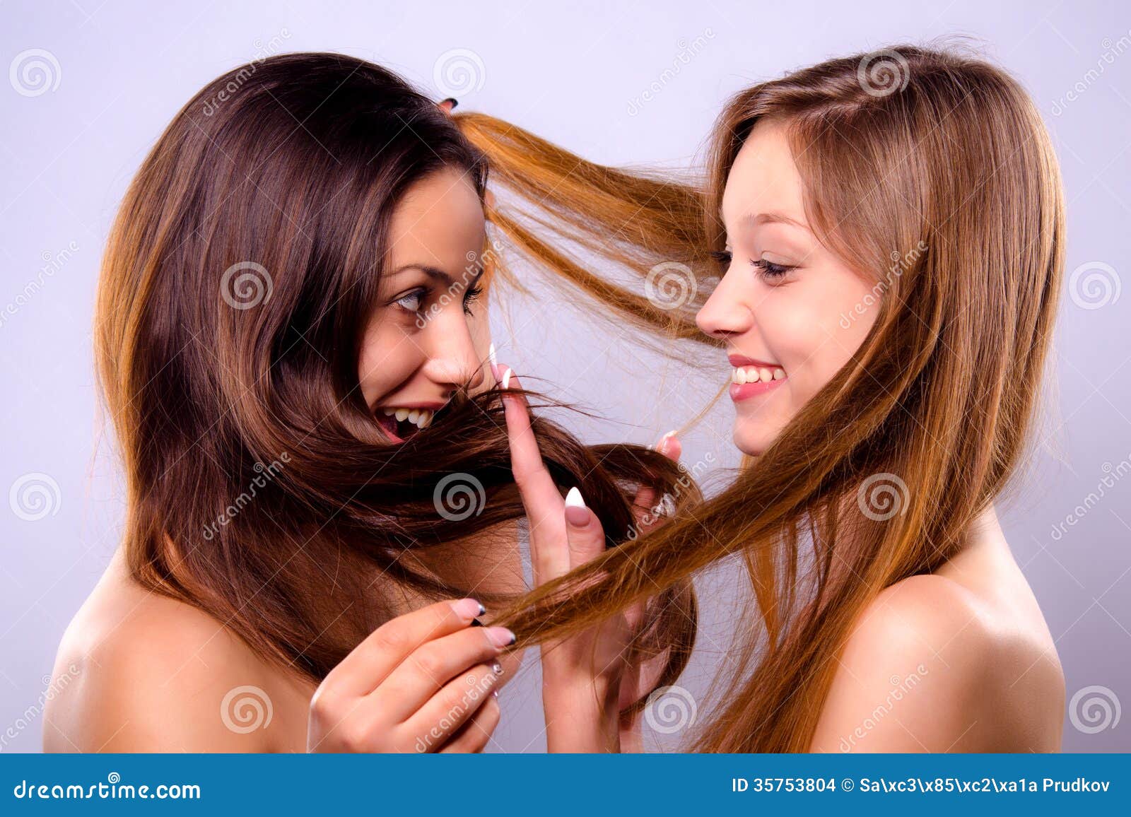Beautiful Girls Playing with Their Hair Stock Photo - Image of body ... Beautiful Girls Playing with Their Hair Stock Photo - Image of body ...