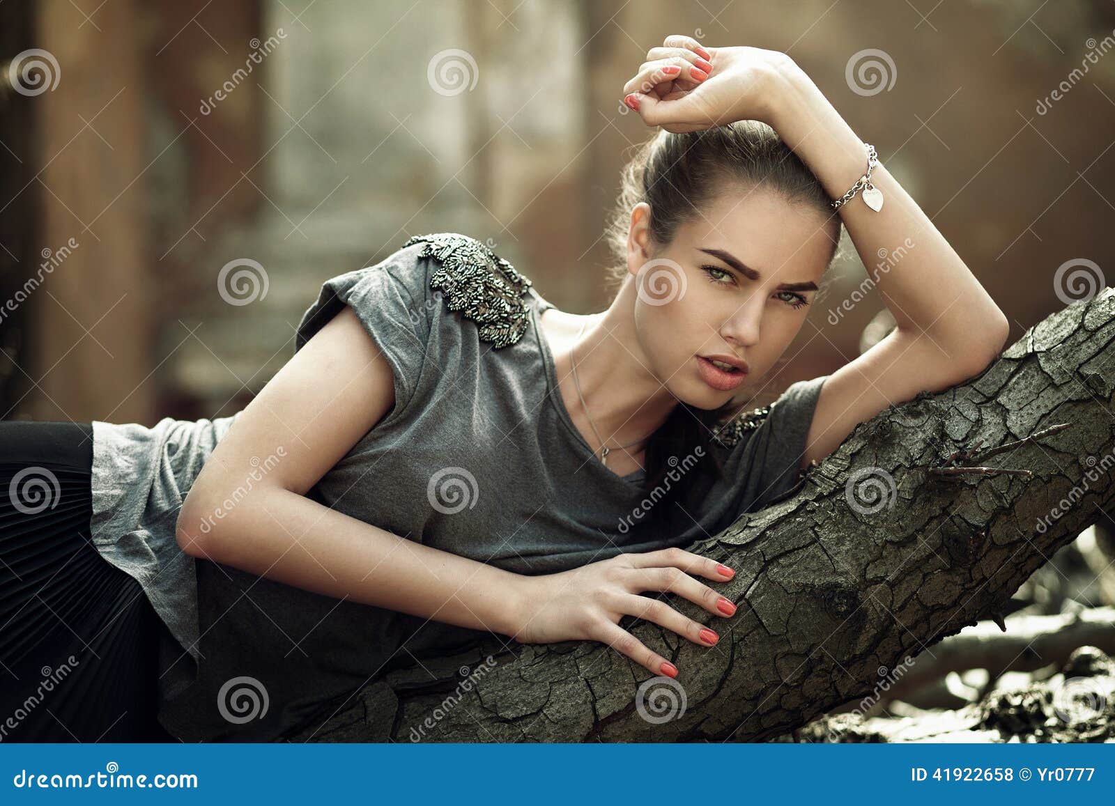 Beautiful Glamour European Model Stock Photo - Image of shiny, glance ...