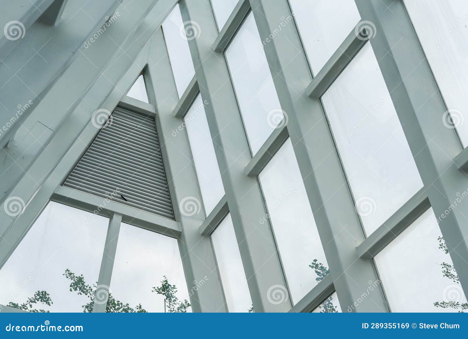 A Beautiful Glass Triangular Steeple Church Stock Image - Image of ...
