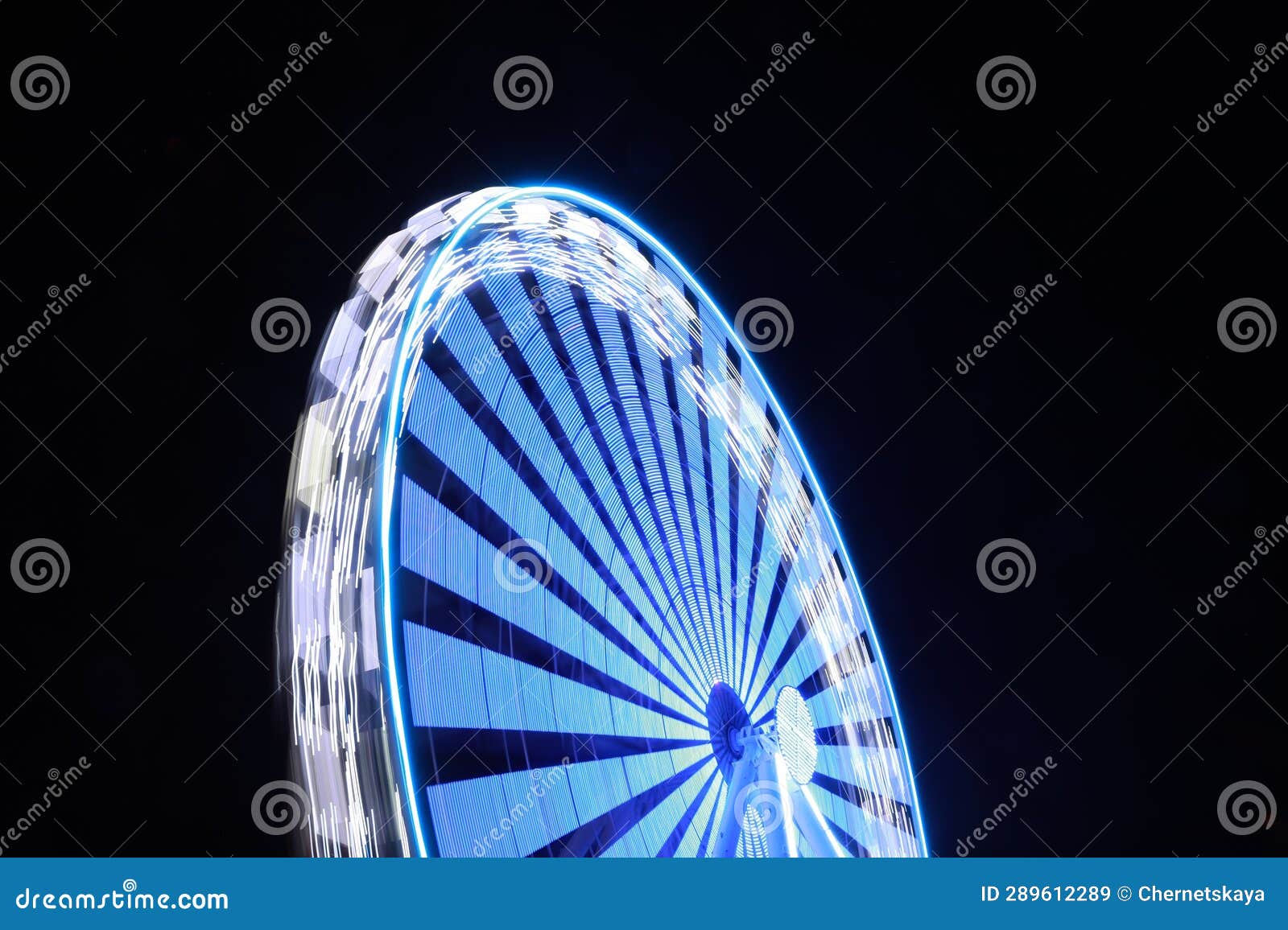 Beautiful Glowing Ferris Wheel Against Dark Sky Stock Image - Image of ...