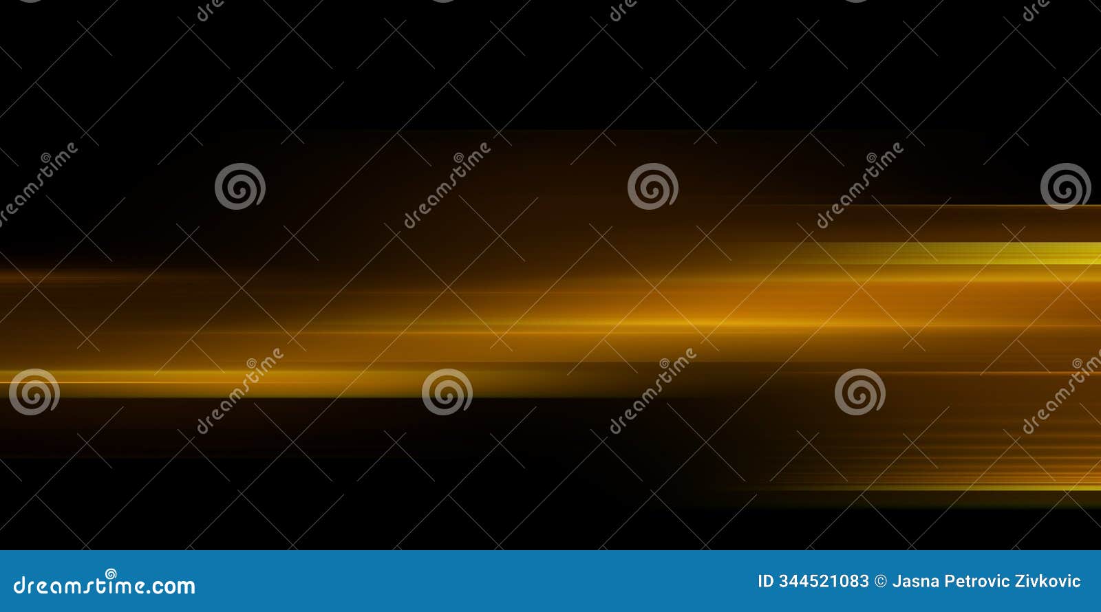 Glowing Gold Speed Line, Horizontal Light Rays, Flash Stock ...