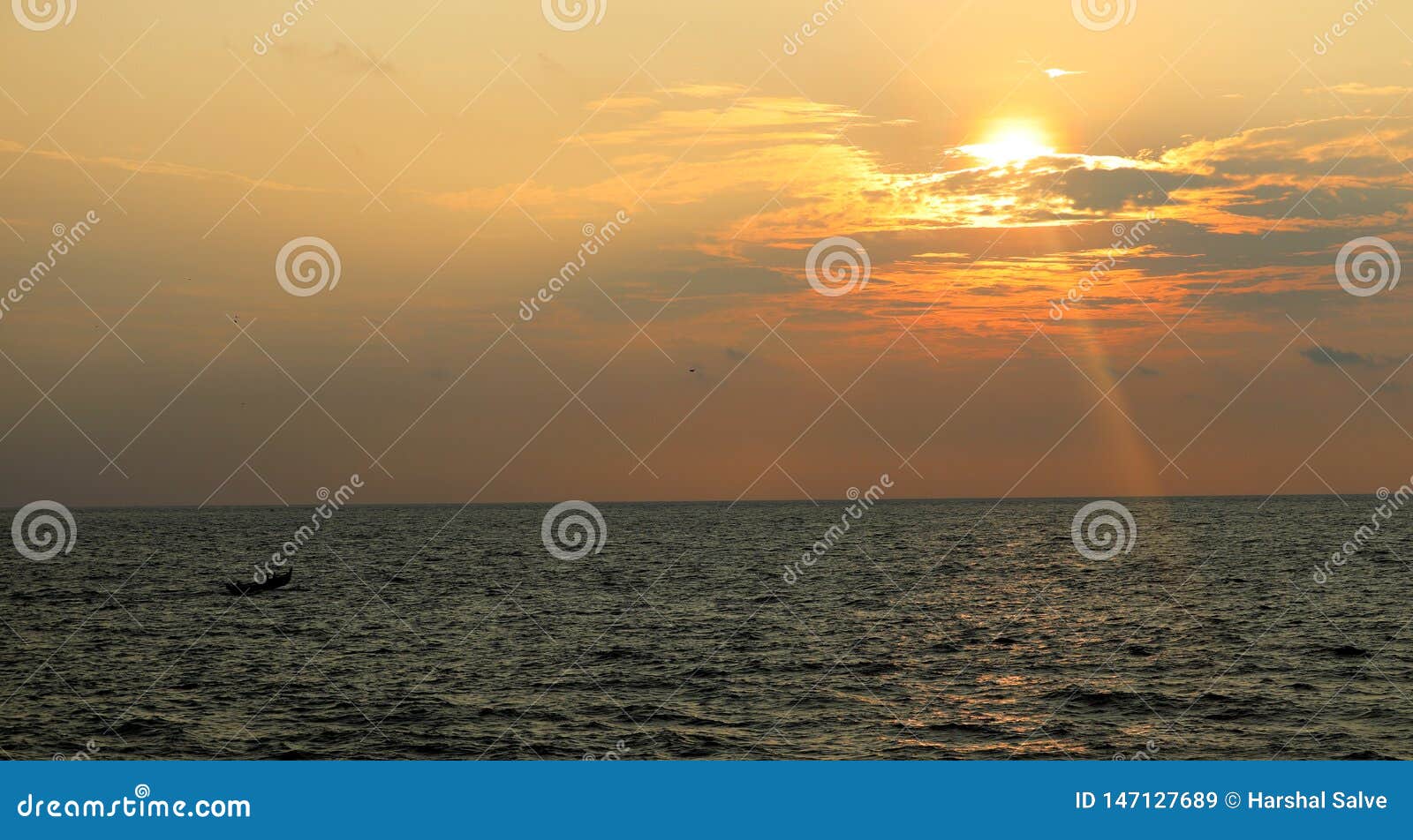 Sunset Point Landscape View Stock Image - Image of color, ocean: 147127689